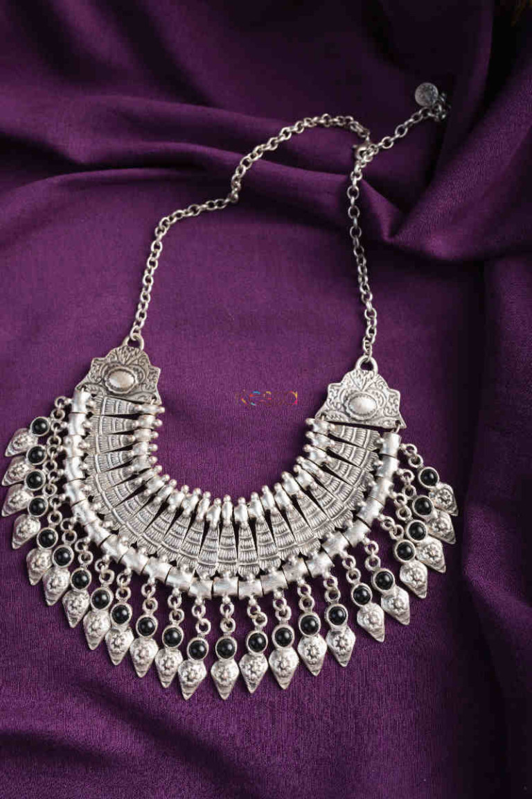Buy Spectacular KPN141 Turkish Multi Stone Chain Necklace Online | Kusvaa