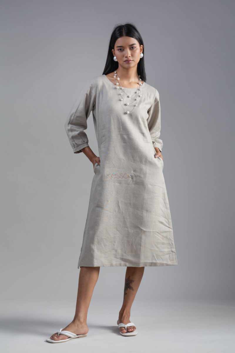 Buy Graceful WS937 Indeera Linen Kurta Dupatta Set Online | Kusvaa