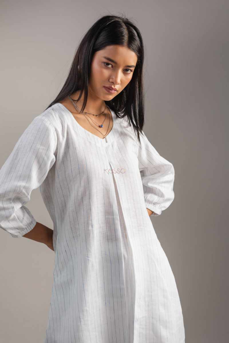 Buy Graceful WS937 Indeera Linen Kurta Dupatta Set Online | Kusvaa