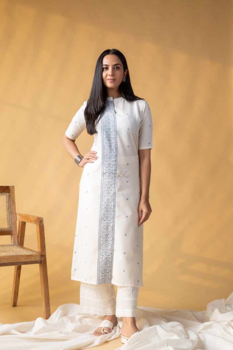 Buy Authentic NE86 Hania Cotton Straight Fit Kurta Online | Kusvaa