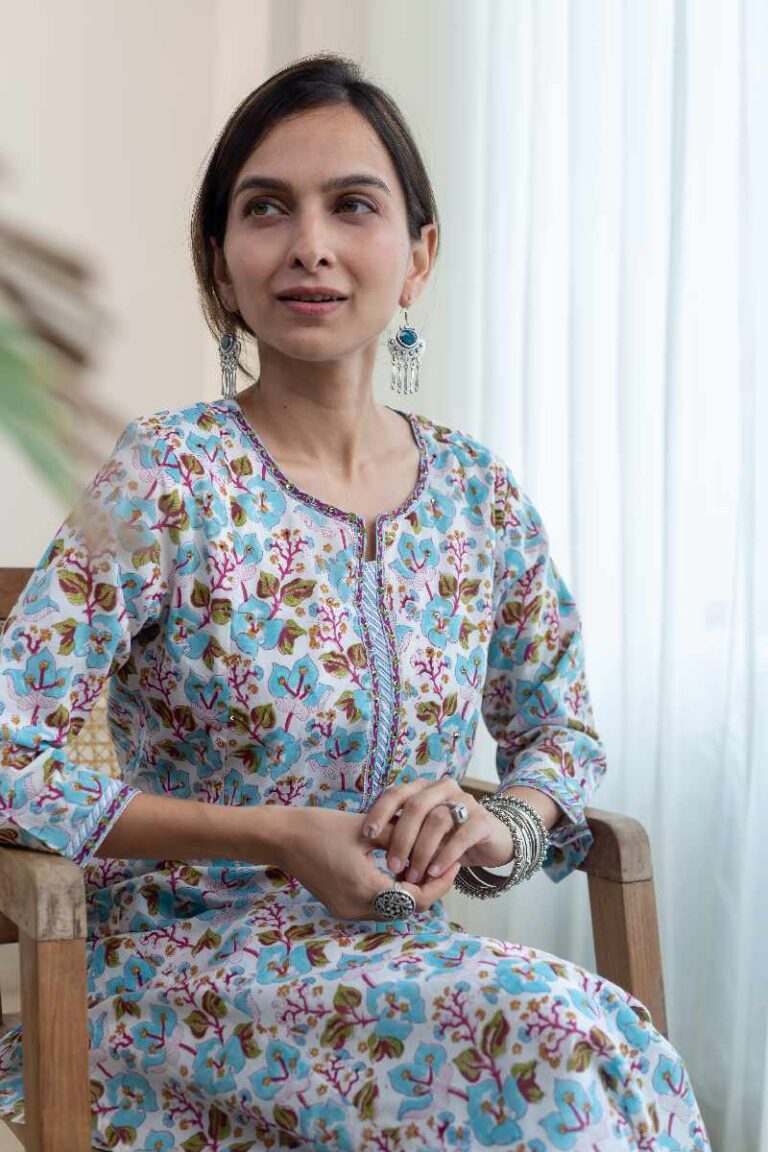 Buy Exciting WSR440 Erisha Cotton A Line Kurta Online | Kusvaa