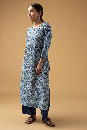 Buy Spectacular WKR105 Divyam Cotton Bagur Print Kurta Online | Kusvaa
