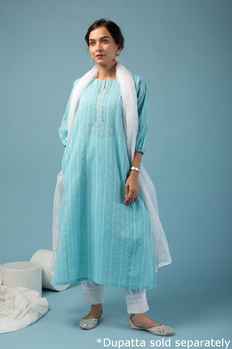 Buy Adorable WKR098 Raine Handloom Cotton Kurta Online | Kusvaa